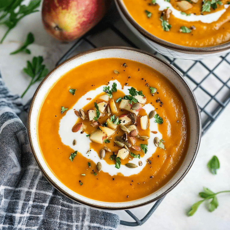 Slow Cooker Butternut Squash & Apple Soup